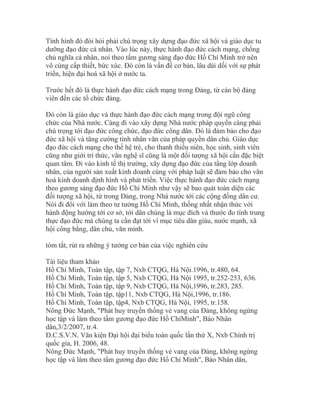 Tiểu luận tư tưởng hồ chí minh về đạo đức cách mạng | DOC