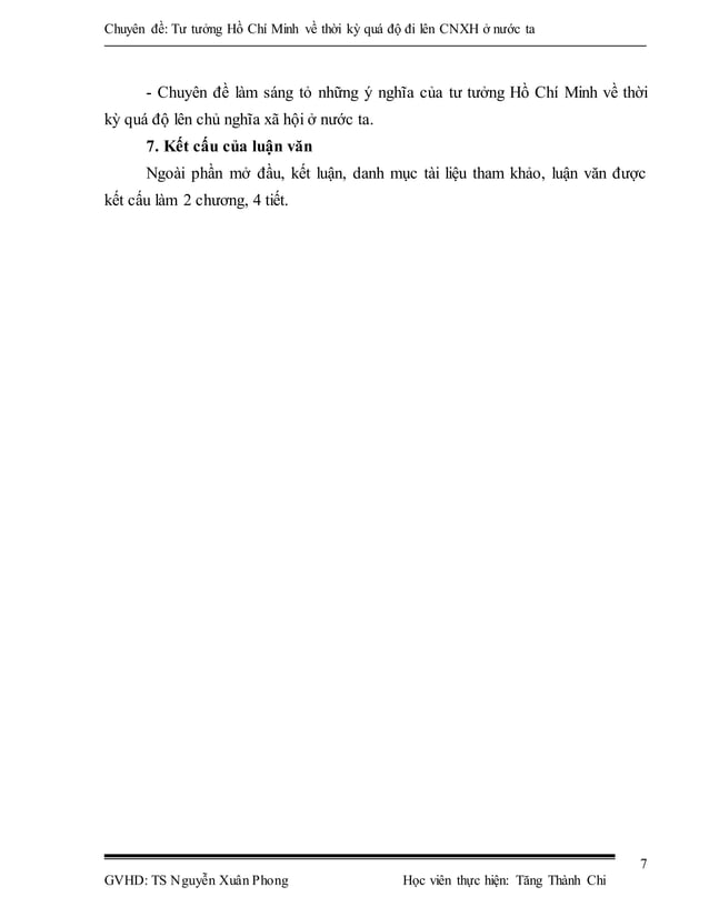 Tiểu Luận Tư tưởng Hồ Chí Minh về thời kỳ quá độ lên chủ nghĩa xã hội ở Việt Nam | DOC