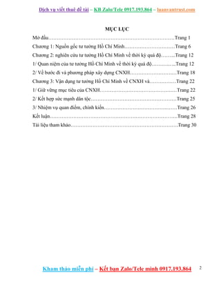 Tiểu Luận Tư tưởng Hồ Chí Minh về thời kỳ quá độ lên chủ nghĩa xã hội ở Việt Nam.doc