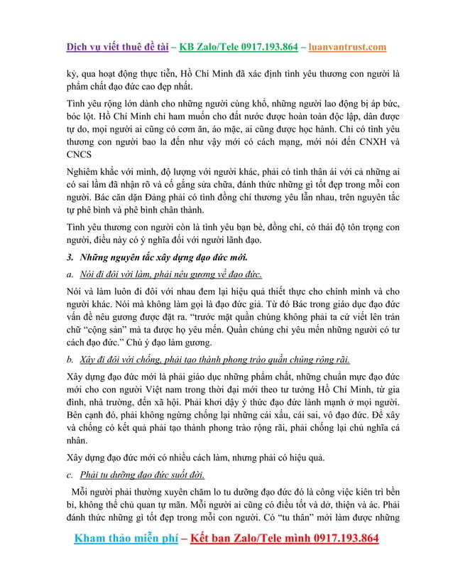Tiểu Luận Tư tưởng Hồ Chí Minh về vấn đề đạo đức.doc