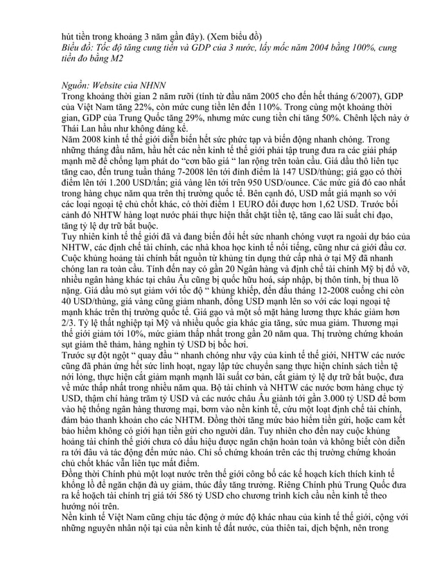 Tiểu luận về chính sách tiền tệ | DOC