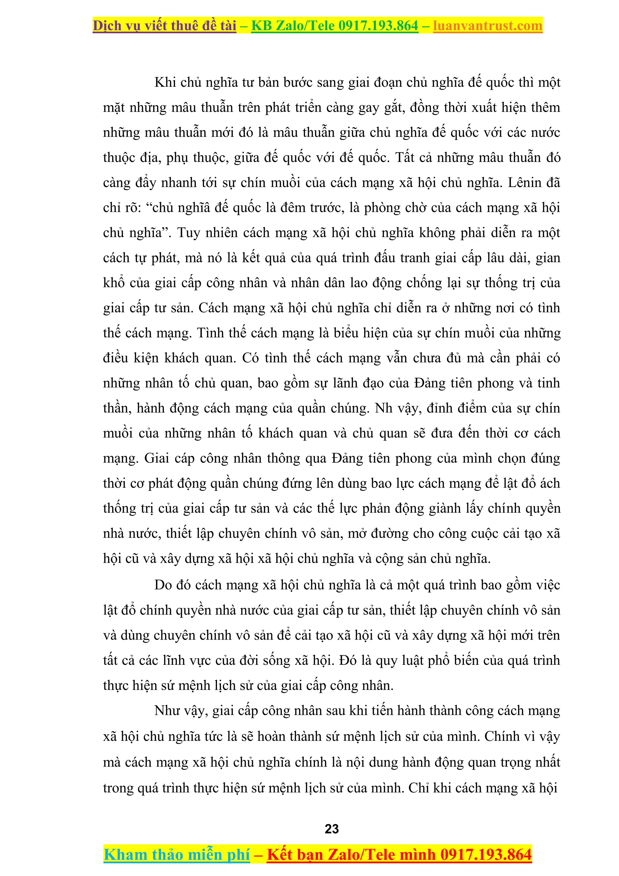 Tiểu luận về sứ mệnh lịch sử của giai cấp công nhân.doc
