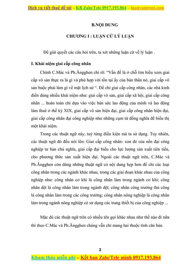 Tiểu luận về sứ mệnh lịch sử của giai cấp công nhân.doc