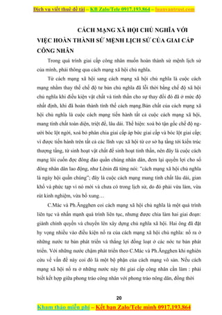 Tiểu luận về sứ mệnh lịch sử của giai cấp công nhân.doc