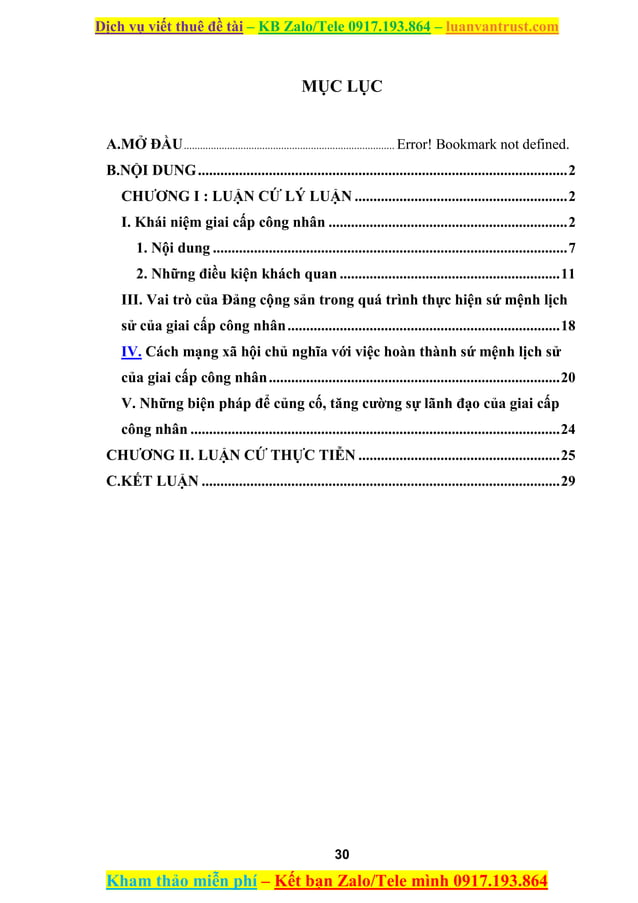 Tiểu luận về sứ mệnh lịch sử của giai cấp công nhân.doc
