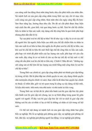 Tiểu luận về sứ mệnh lịch sử của giai cấp công nhân.doc