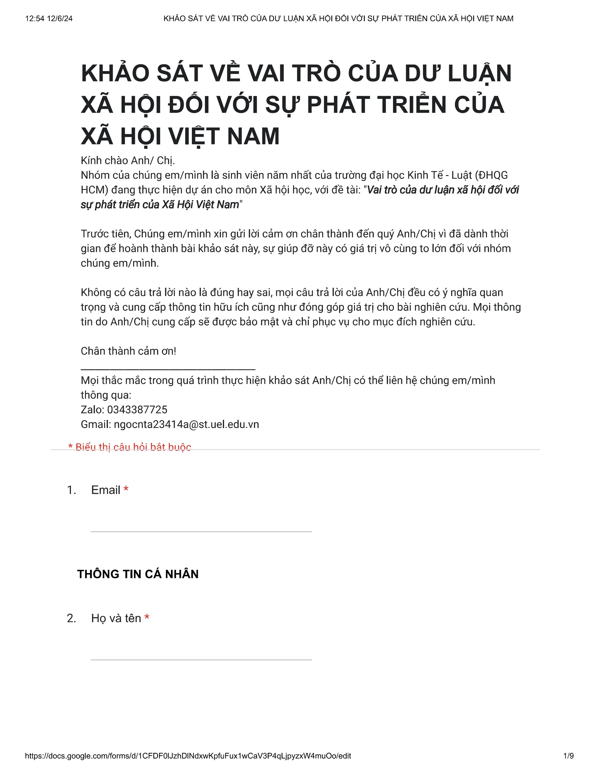 TIỂU LUẬN XHH.pdf trường đại học kinh tế luật | PDF
