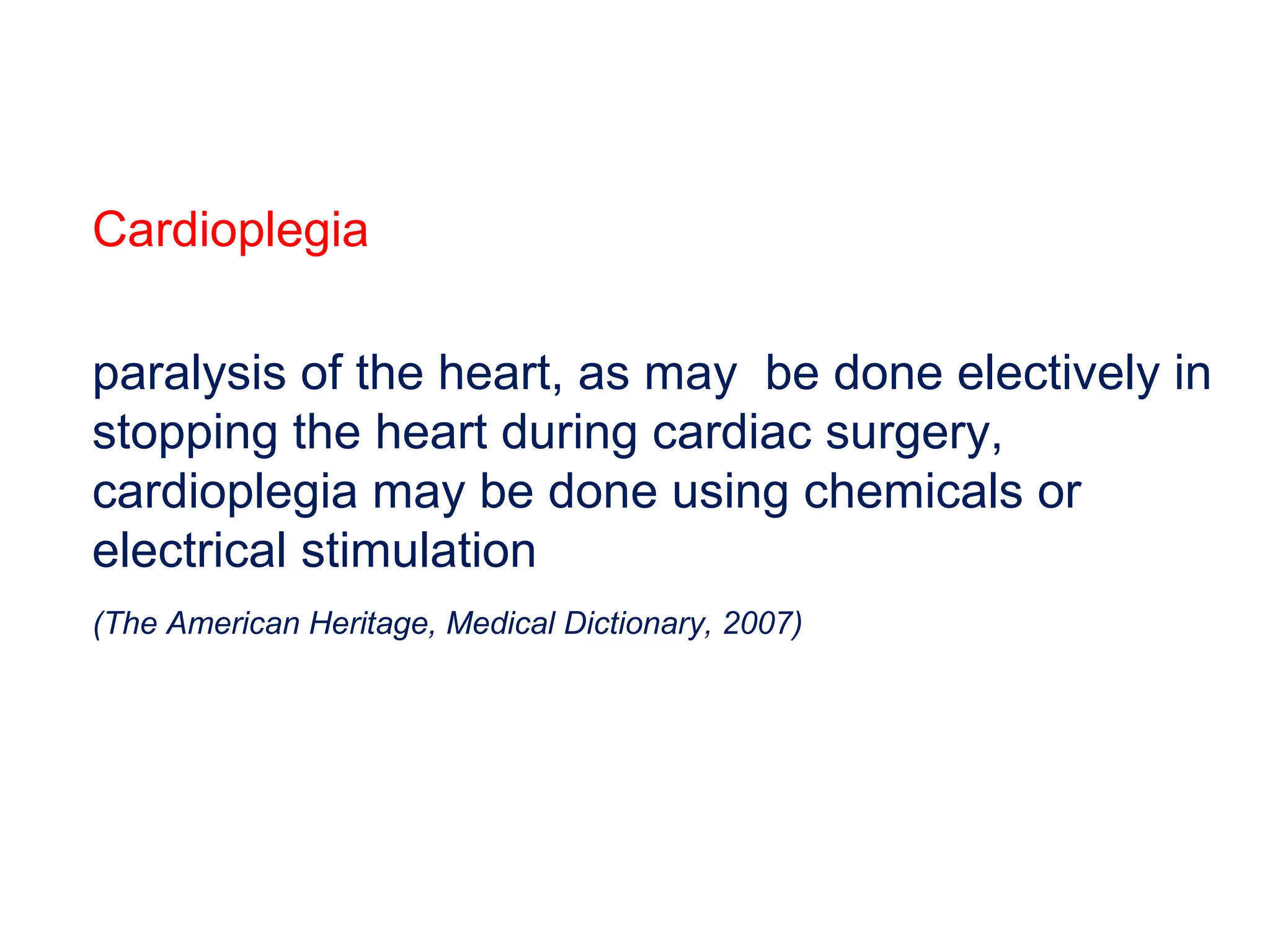 cardioplegia delivery management, perfusion safety | PPT