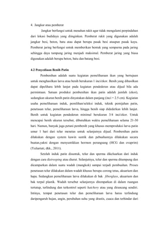 USAHA BUDIDAYA IKAN PATIN (Pangasius pangasius) DI KERAMBA JARING APUNG (KJA) | PDF