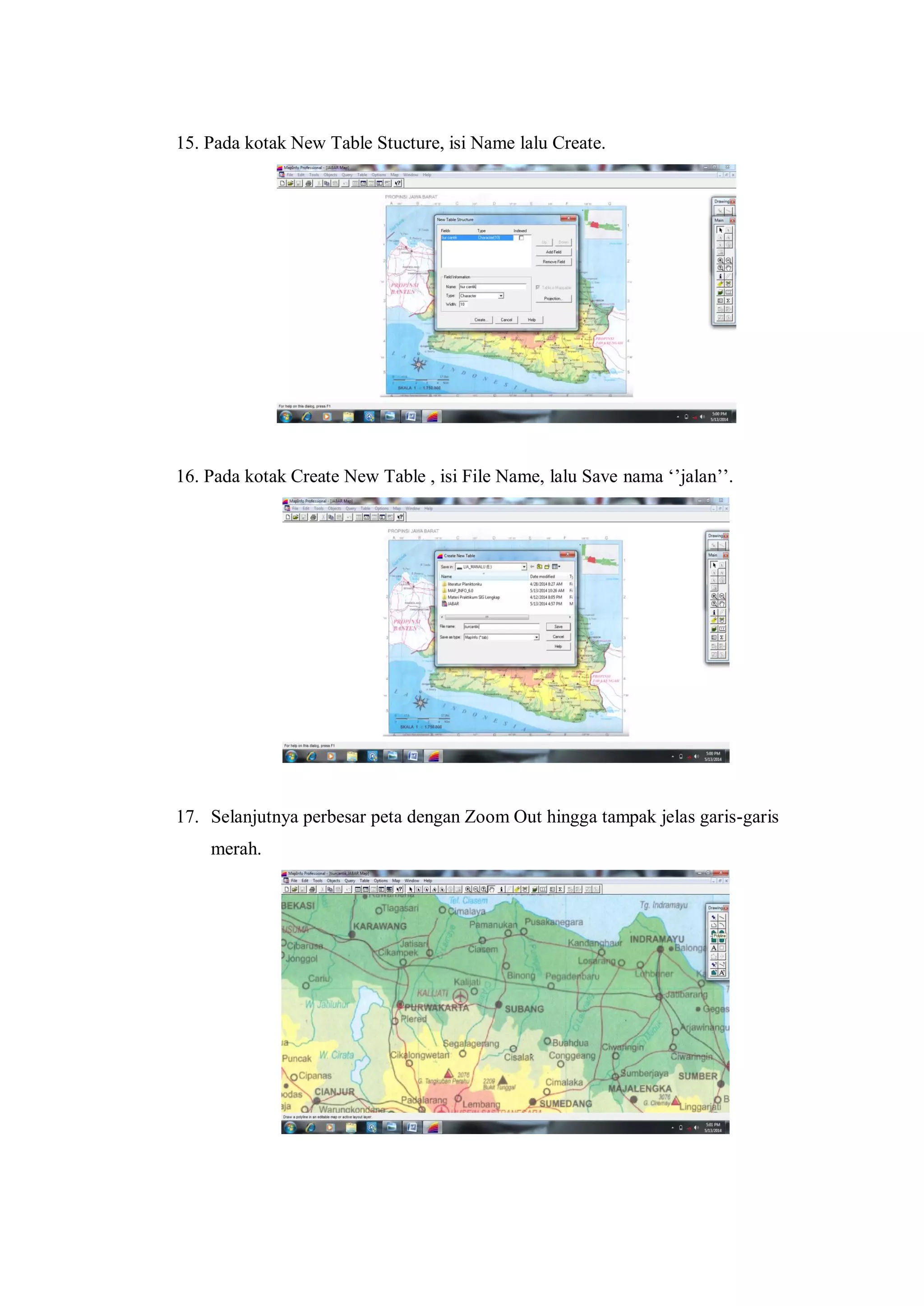 DIGITASI PETA JAWA BARAT DENGAN MENGGUNAKAN MapInfo 6.0 | PDF