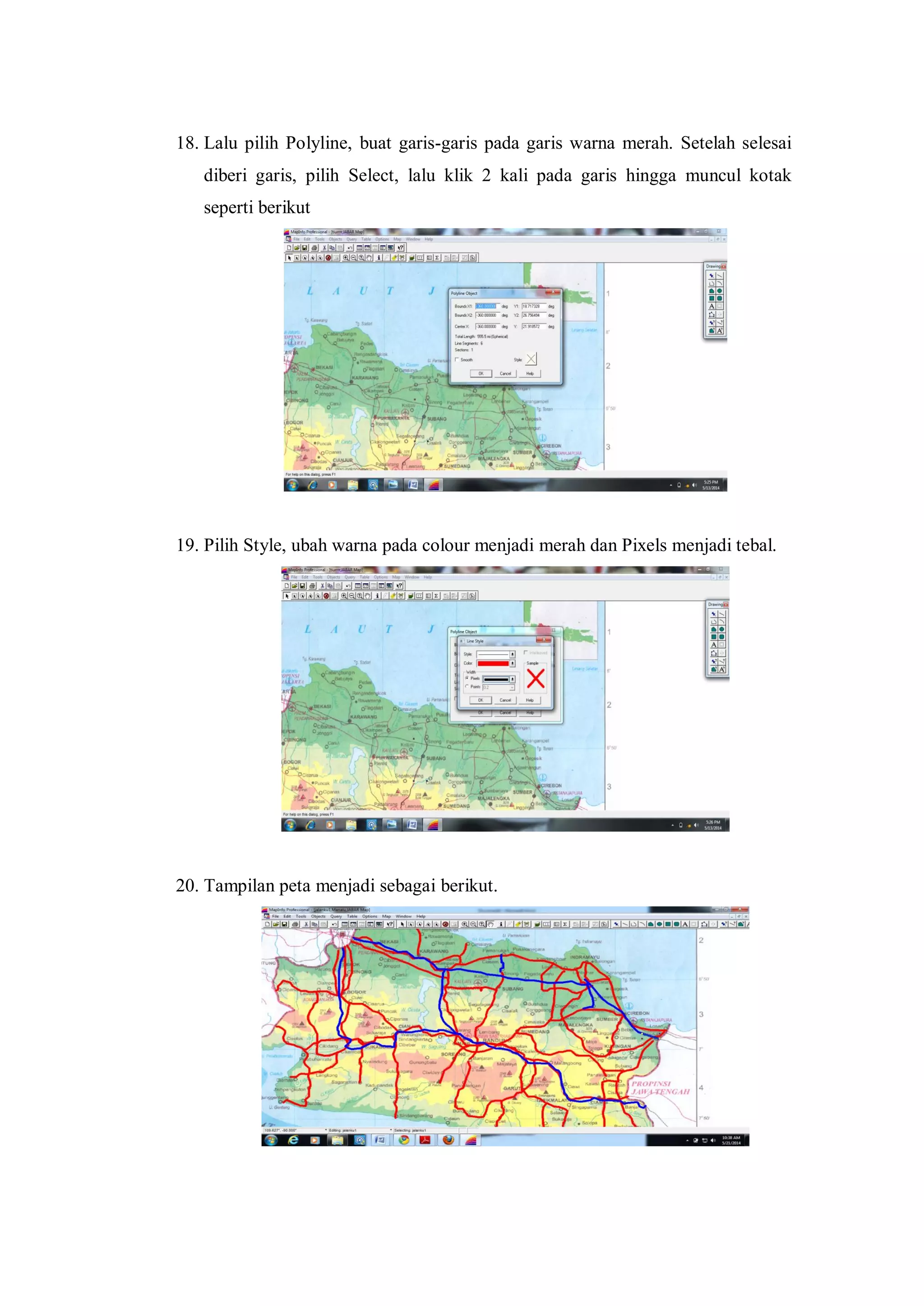 DIGITASI PETA JAWA BARAT DENGAN MENGGUNAKAN MapInfo 6.0 | PDF