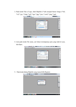 DIGITASI PETA JAWA BARAT DENGAN MENGGUNAKAN MapInfo 6.0 | PDF