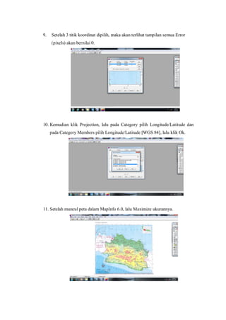 DIGITASI PETA JAWA BARAT DENGAN MENGGUNAKAN MapInfo 6.0 | PDF