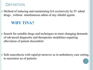Total Intravenous Anaesthesia | PPTX