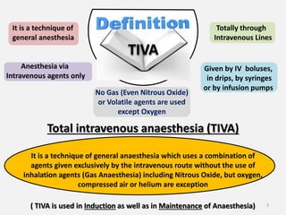 TIVA different combination of drugs | PPT