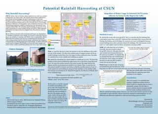 California; Potential Rainfall Harvesting at California State ...