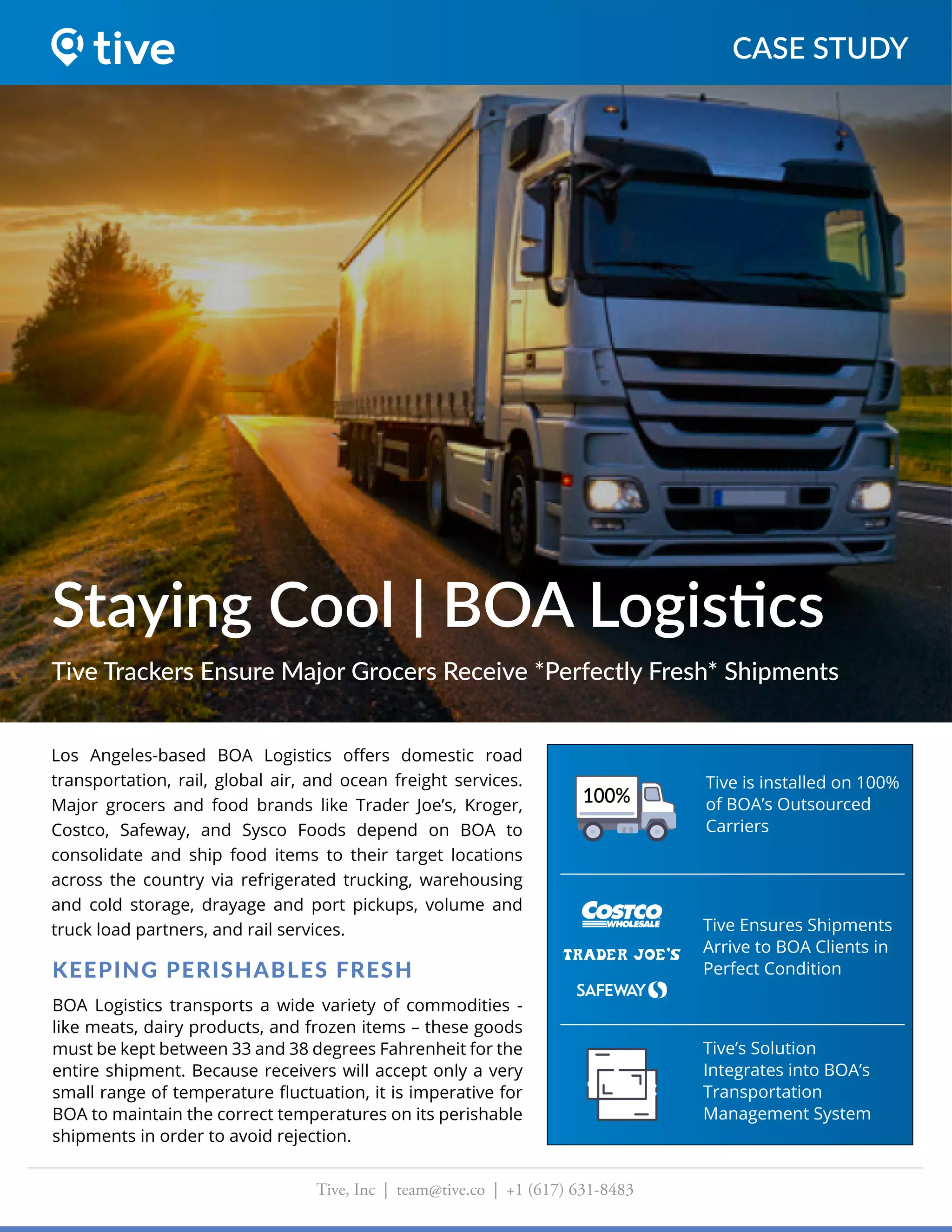 Tive Case Study BOA Logistics | PDF
