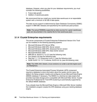 Tivoli data warehouse version 1.3 planning and implementation sg246343 ...