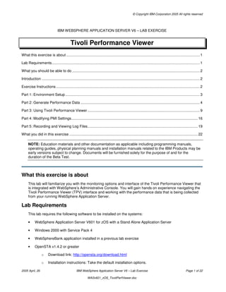 Tivoli perfviewer | PDF