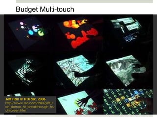 Multi-touch Technologies; Hardware and Optical Tracking Techniques | PPT