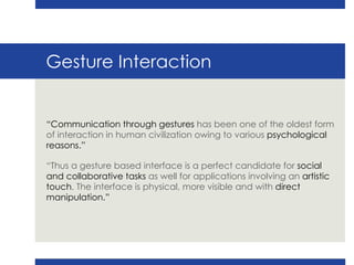 Multi-Touch technologies: Software, tracking and functions | PPT