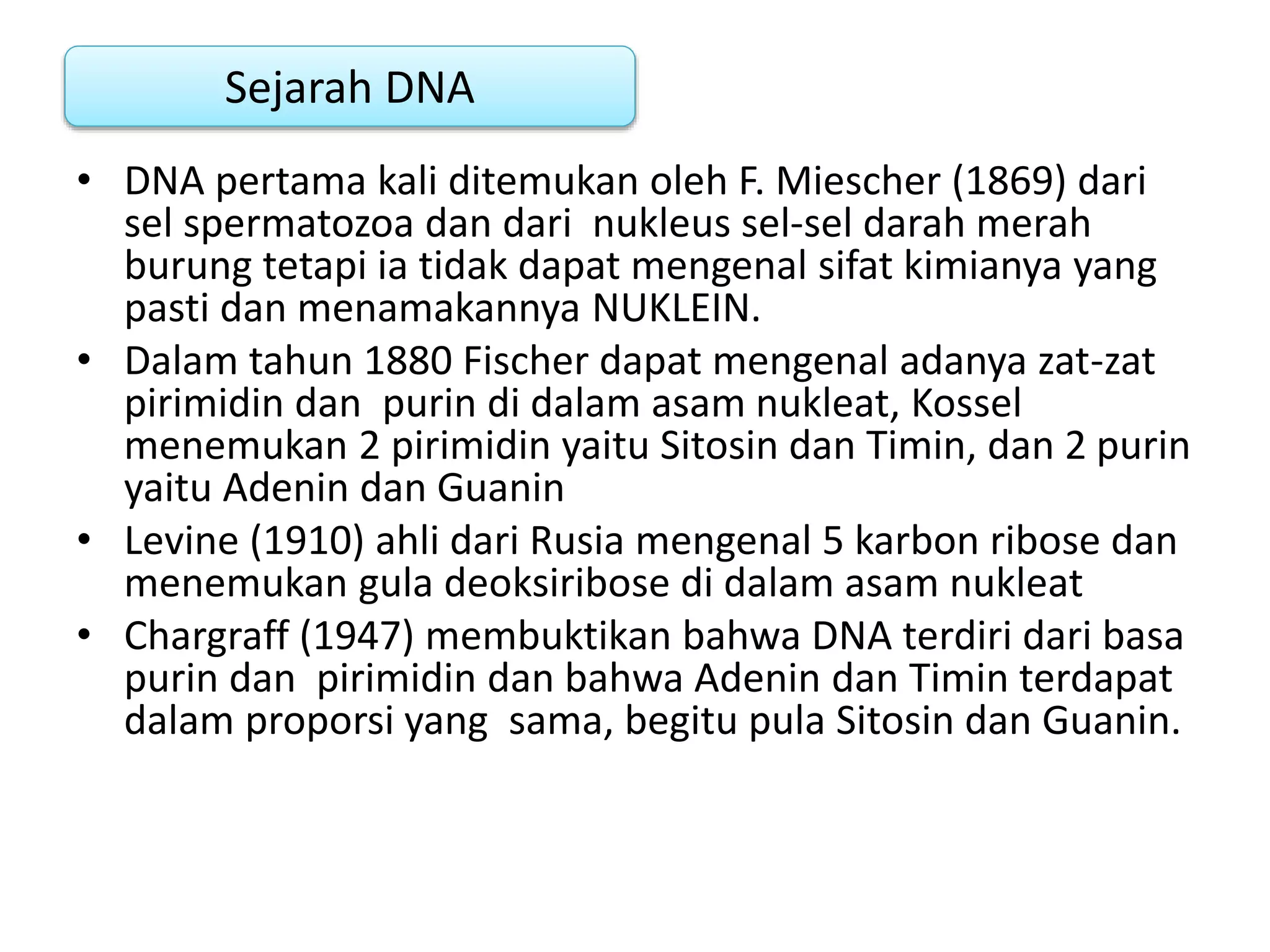 DNA (Asam Deoksiribonukleat) - Biomolekul | PPTX
