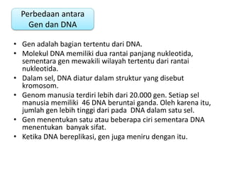 DNA (Asam Deoksiribonukleat) - Biomolekul | PPTX