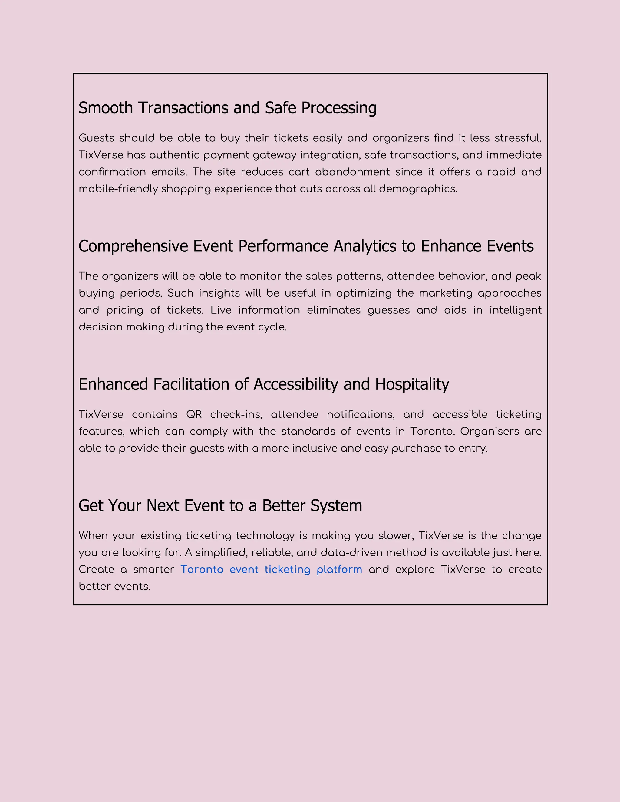 TixVerse, a Smarter Toronto Event Ticketing Platform for Modern ...