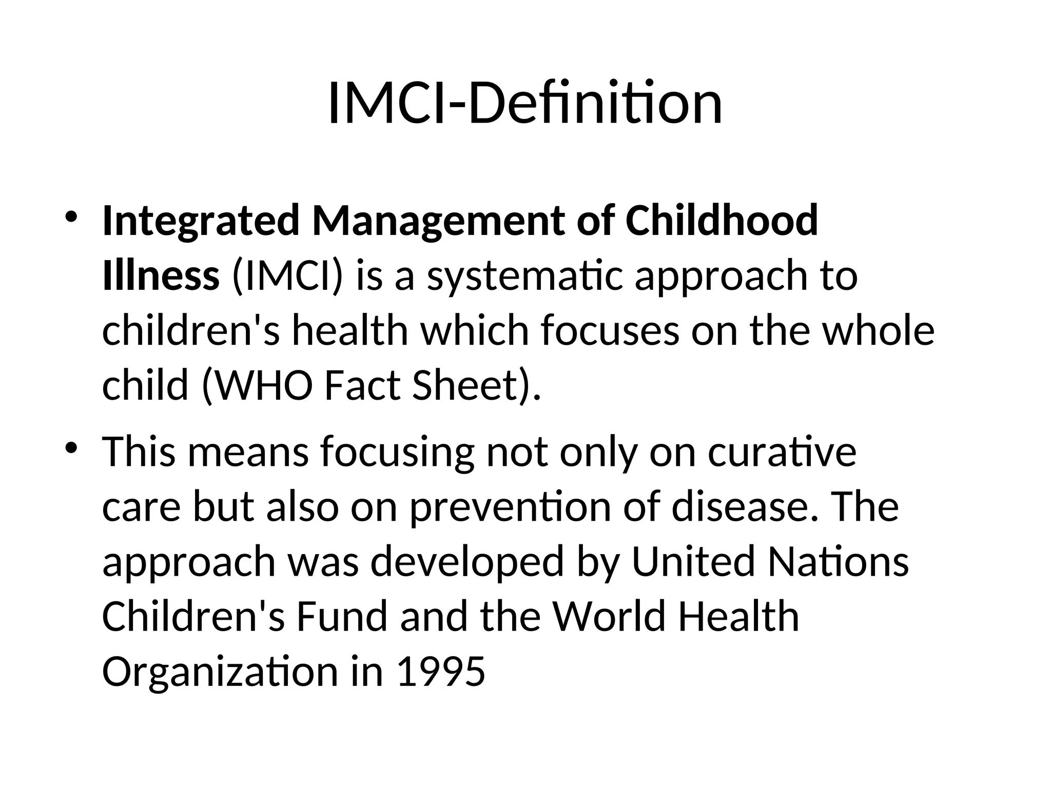 INTERGRATED MANAGEMENT OF CHILD HOOD ILLNESSES(IMCI).ppt | Parenting ...