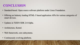 Tizen os | PPTX