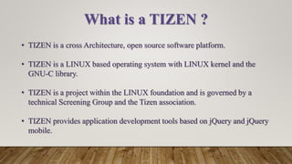 Tizen os | PPTX
