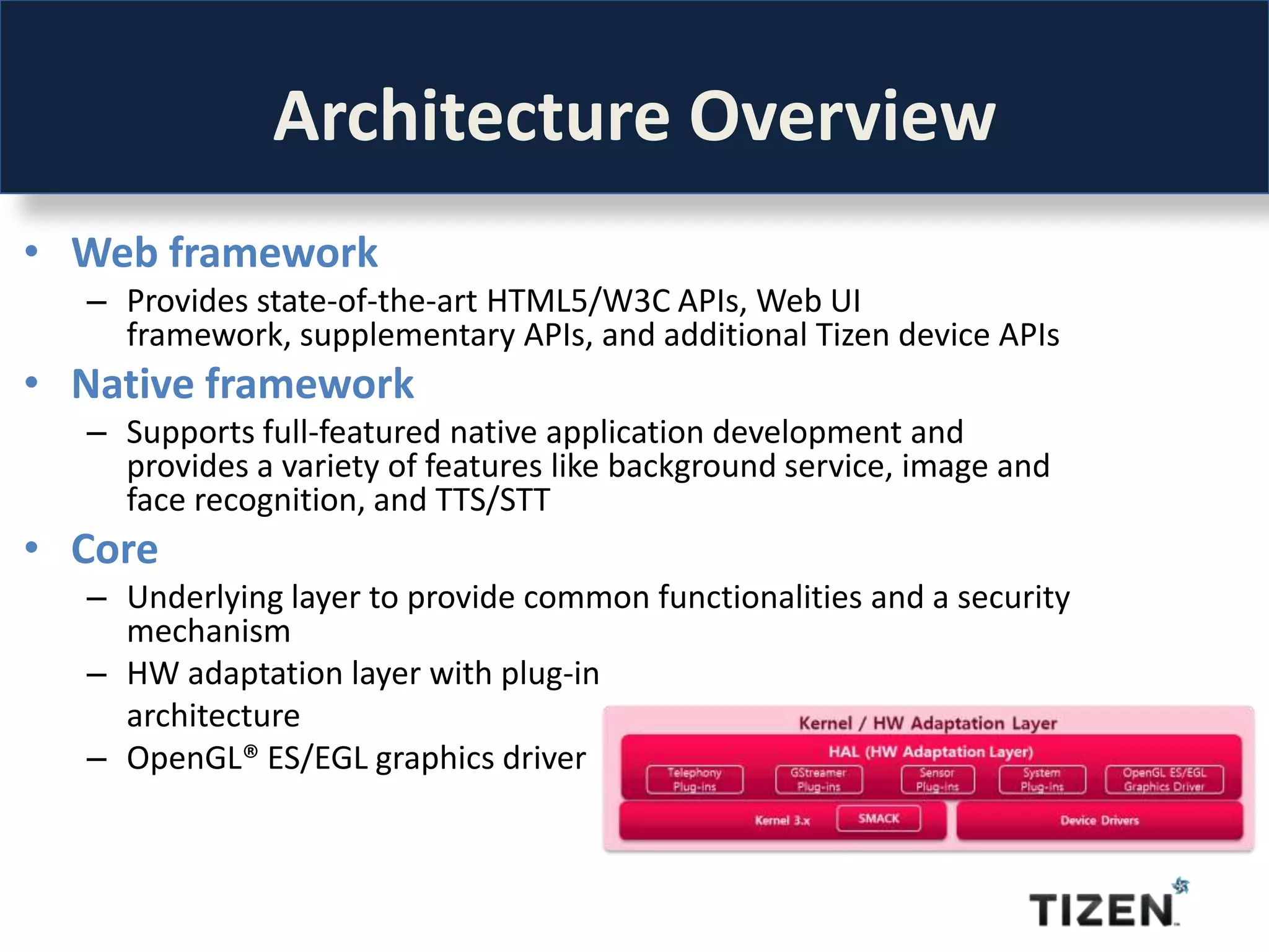 Tizen introduction & architecture | PPT