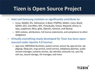 Tizen introduction & architecture | PPT