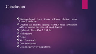 Tizen operating system seminar ppt | PPTX