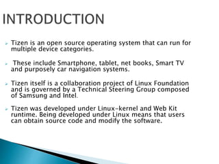 Tizen operating system by srisailam | PPT