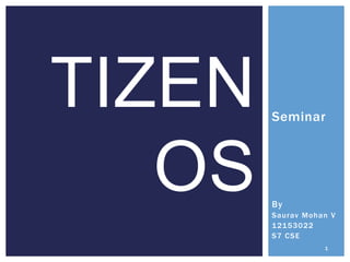Tizen Operating System For Mobiles | PPTX
