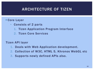 Tizen Operating System For Mobiles | PPTX