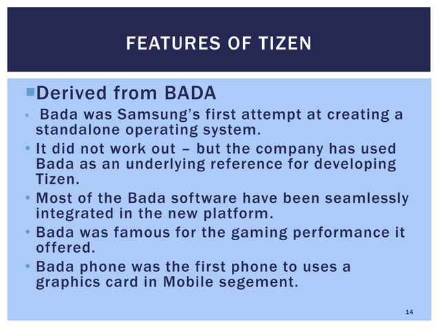 Tizen Operating System For Mobiles Pptx Operating Systems Computer Software And Applications