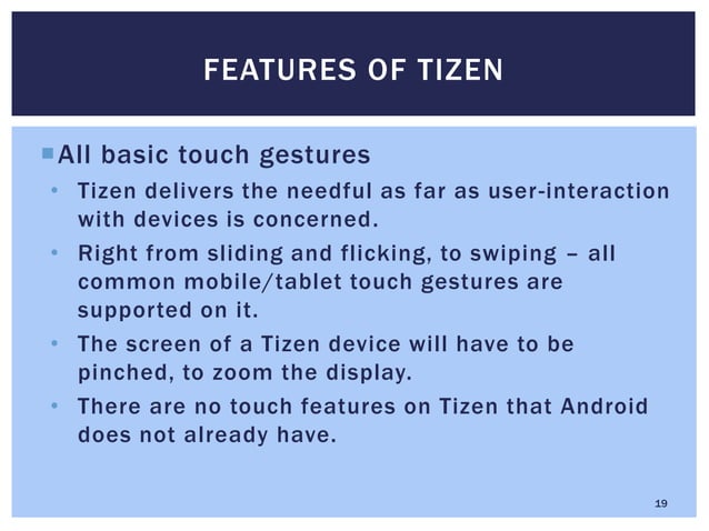 Tizen Operating System For Mobiles | PPTX | Operating Systems ...