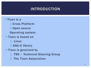 Tizen Operating System For Mobiles | PPTX