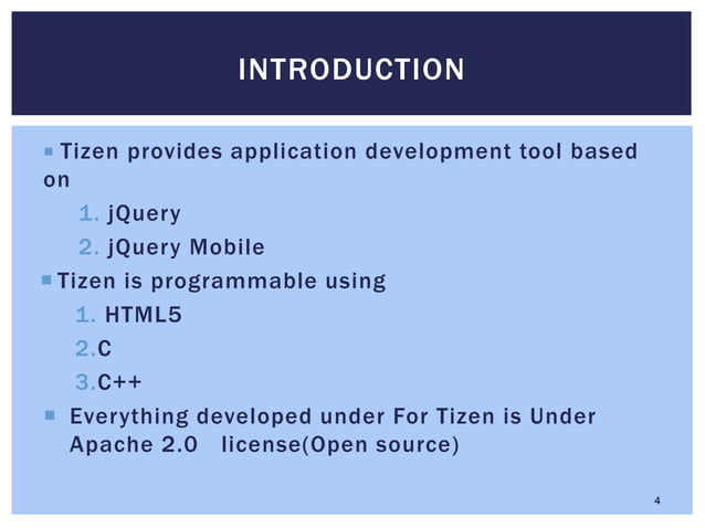 Tizen Operating System For Mobiles | PPTX | Operating Systems | Computer Software and Applications