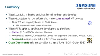 Tizen RT: A Lightweight RTOS Platform for Low-End IoT Devices | PDF