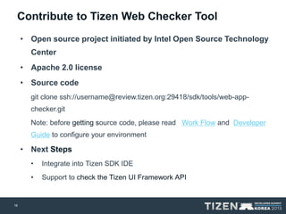 Tizen Web Application Checker | PDF