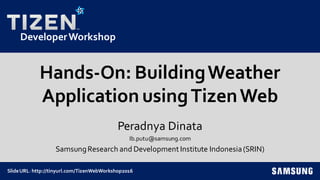 Samsung Indonesia: Tizen Web Apps | PPT
