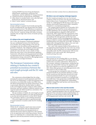 Summer 2016 Transfer Pricing Briefing | PDF