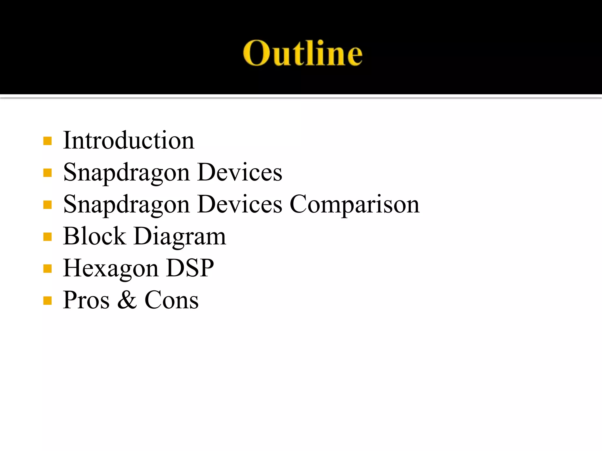 Qualcomm Snapdragon Processor | PPTX