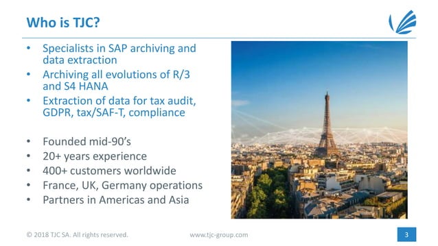 TJC Group - beyond SAP archiving and ILM | PPT
