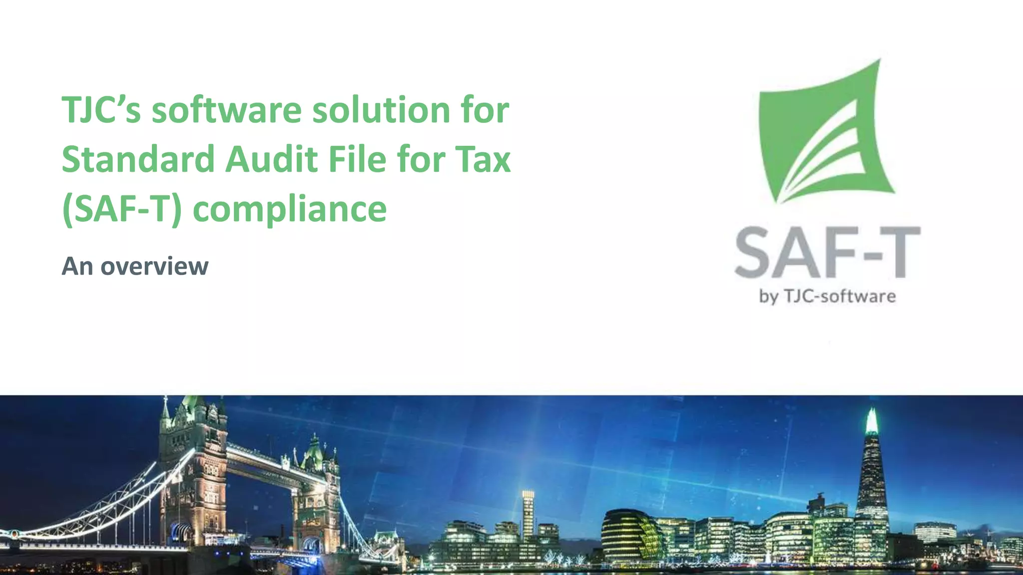 TJC Software for SAF-T Overview | PPT