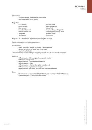 Western Warriors Martial Arts - Jitsu - TJF SYLLABUS 2011 | PDF