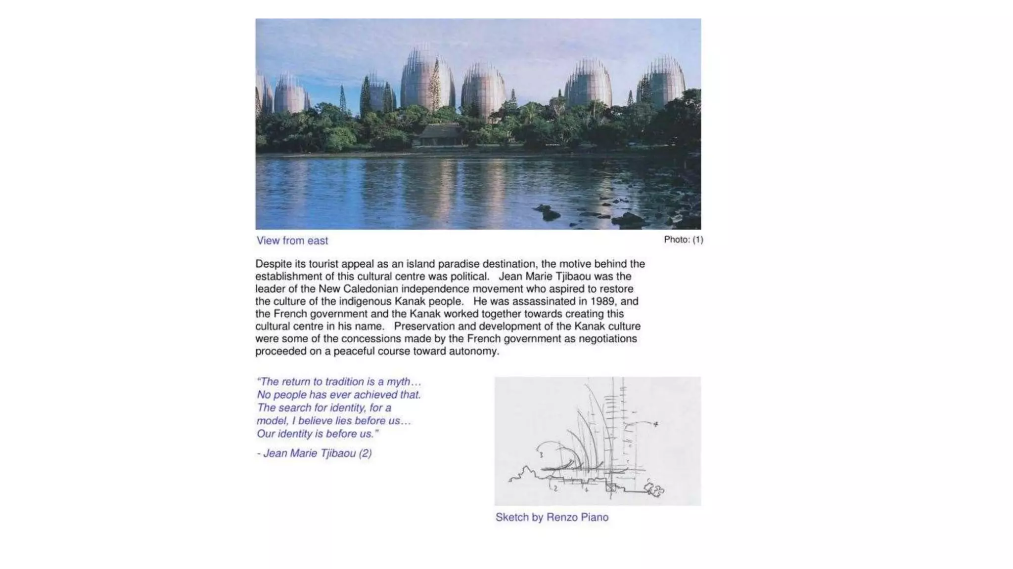 Jean Marie Tjibaou Cultural Center case study | PPTX